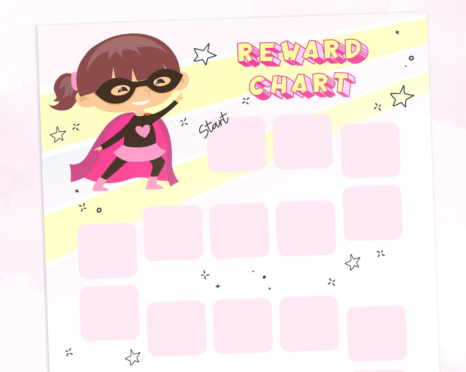Super Hero Reward Chart Digital Download Printable Reward - Etsy