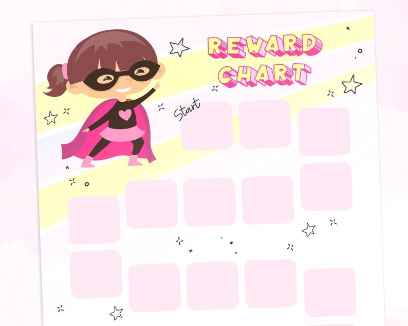 Super Hero Reward Chart Digital Download Printable Reward Chart Super ...