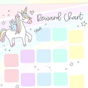 Unicorn Reward Chart Digital Download Unicorn Learning Resource ...
