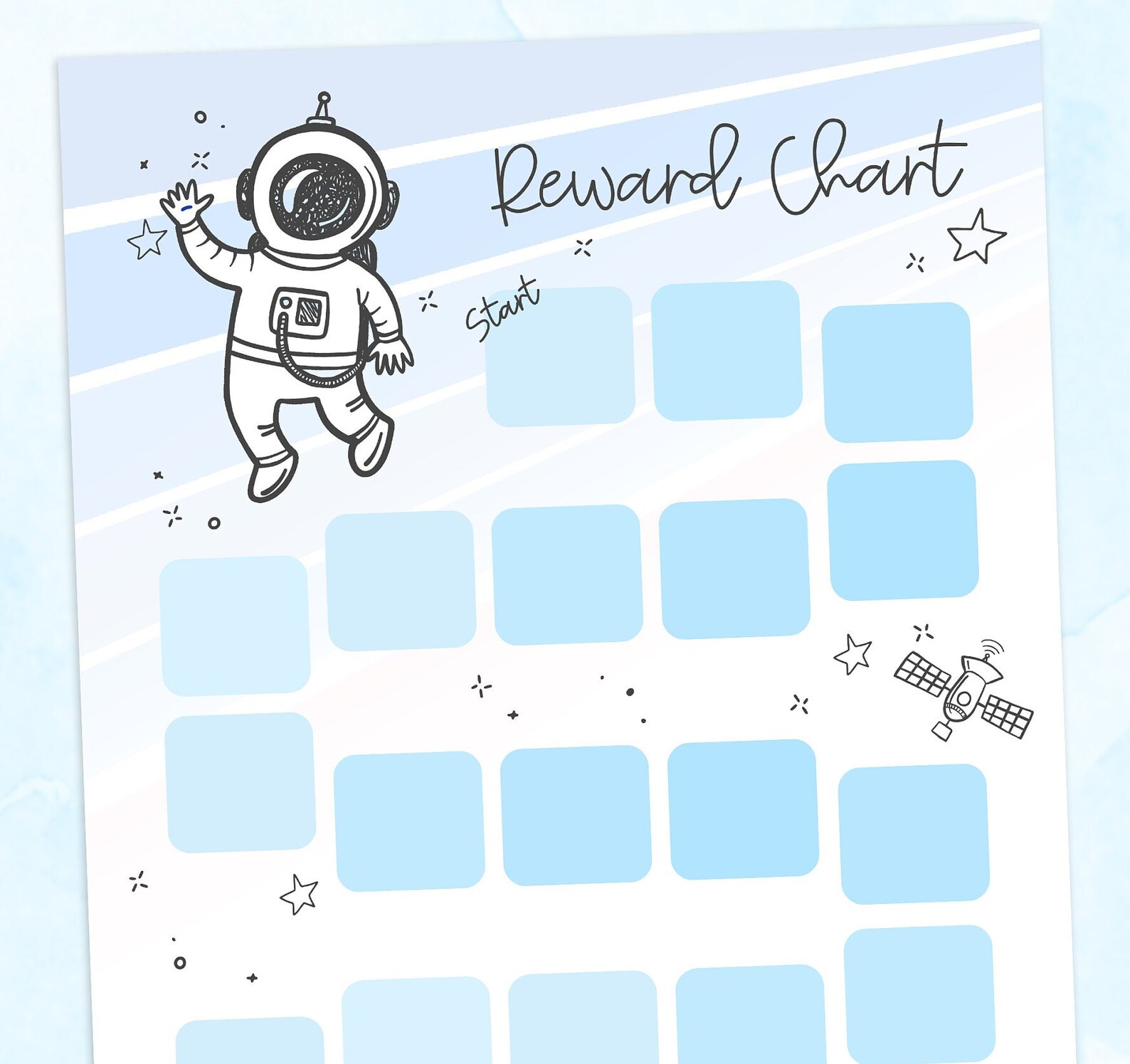 Space Reward Chart Digital Download Printable Reward Chart Space ...