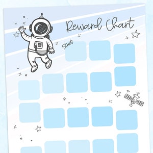 Space Reward Chart Digital Download Printable Reward Chart Space ...