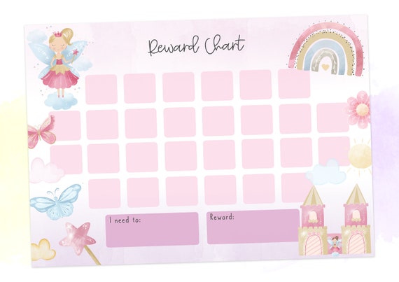 Fairy Reward Chart Digital Download Printable Reward Chart - Etsy