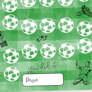 Football Reward Chart Digital Download Printable Boys Reward Chart ...