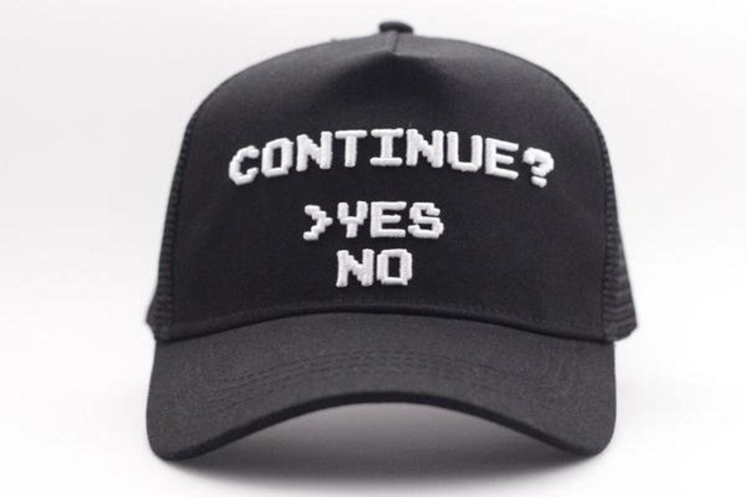 Gaming Continue Yes or No? Curved Brim Meshback Cap Game Over by ...
