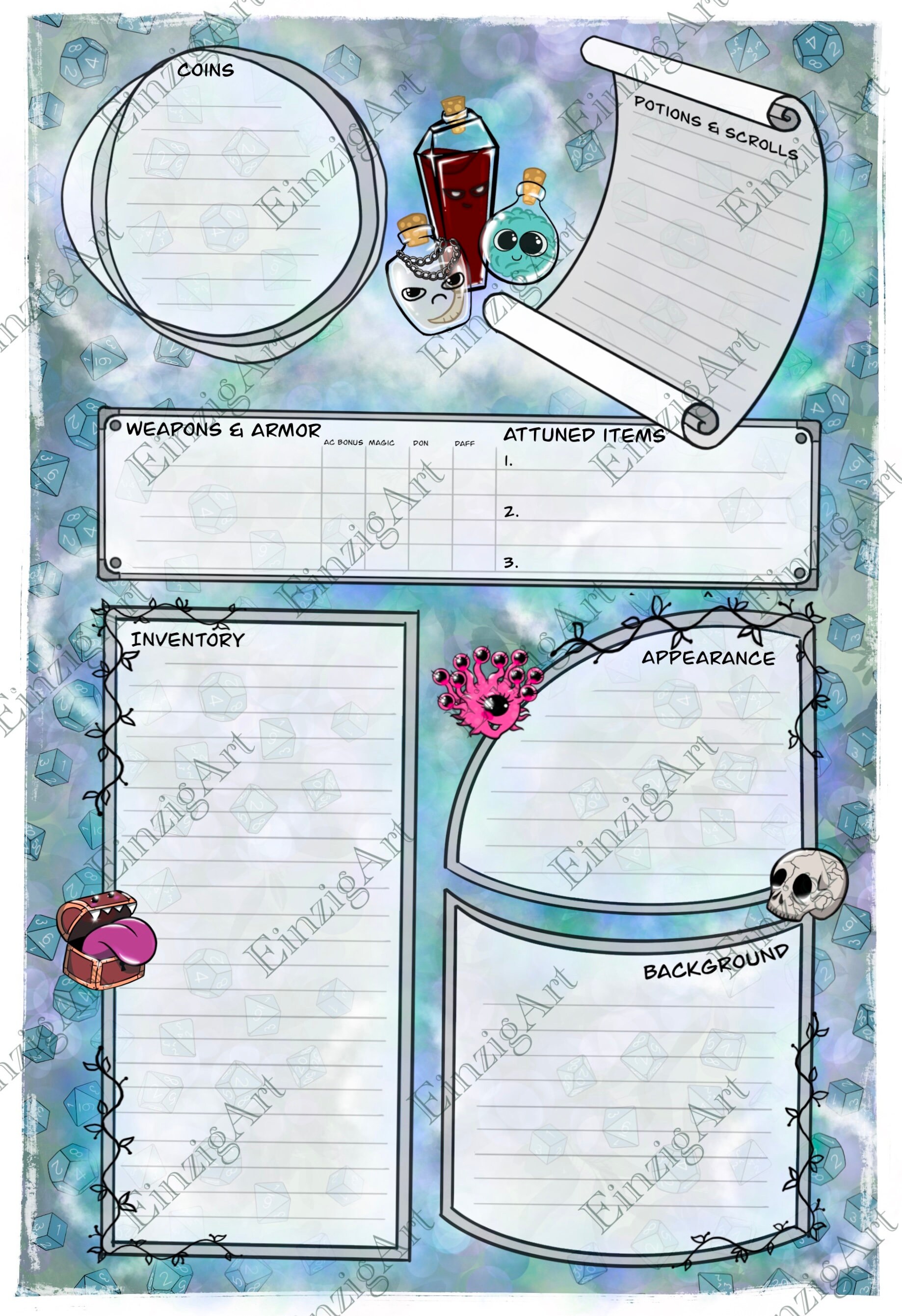 Dungeons and Dragons Dnd Cute Cartoon Colorful - Etsy