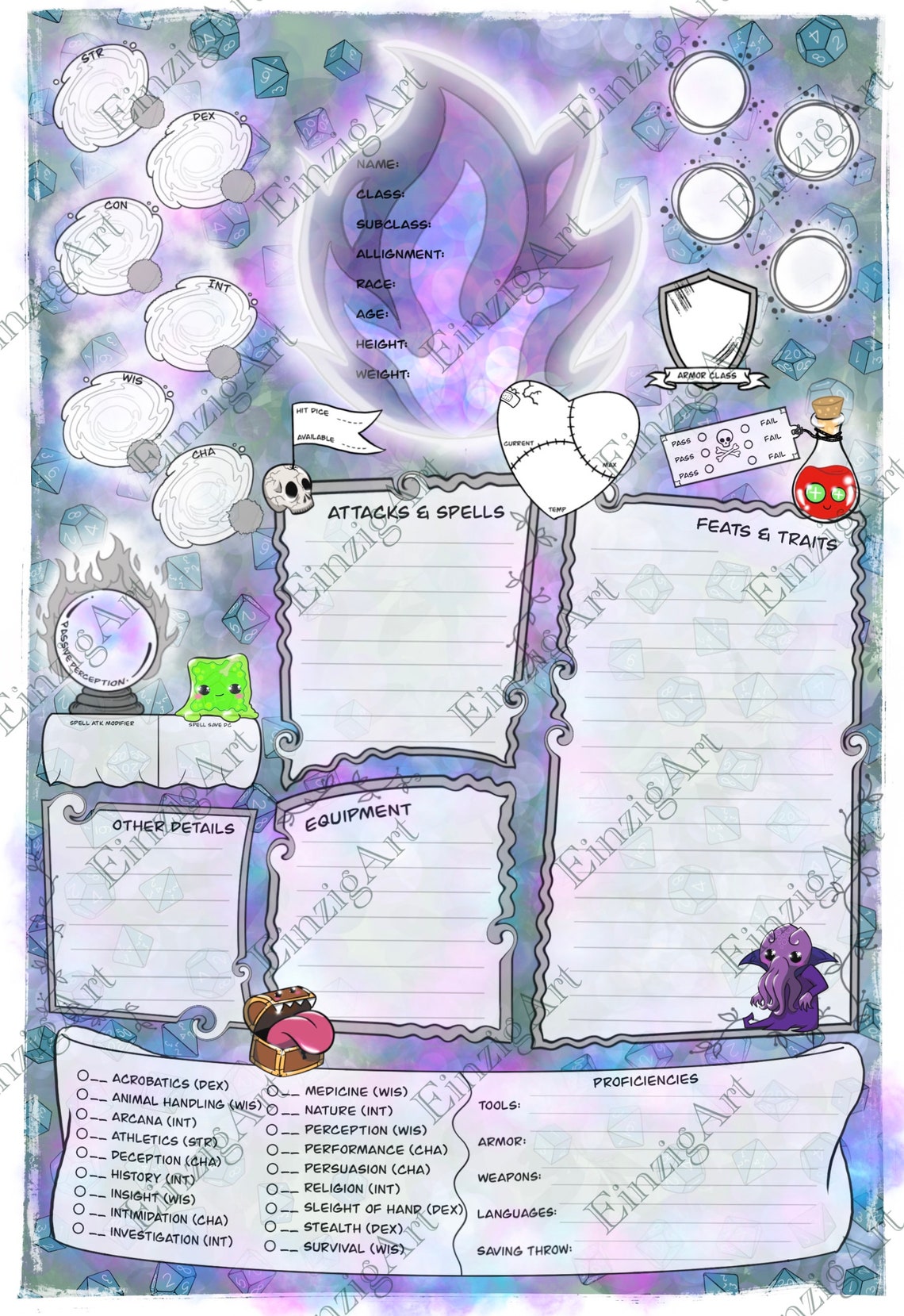 Dungeons and Dragons Dnd Cute Cartoon Colorful - Etsy