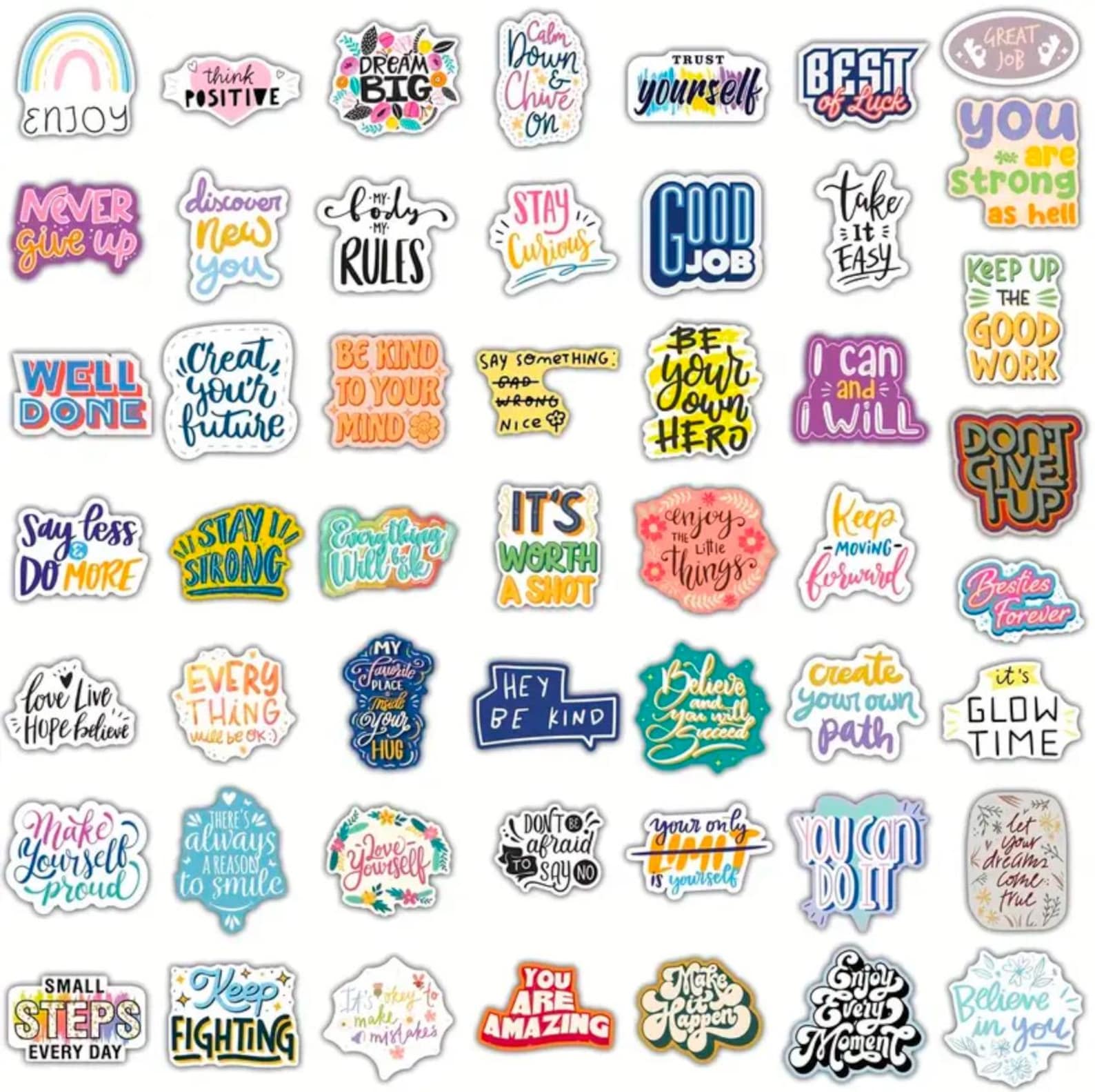 Motivational & Inspirational Sticker Pack - Etsy