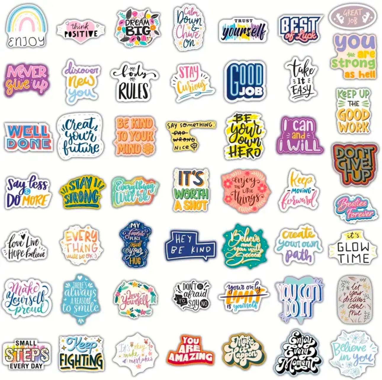 Motivational & Inspirational Sticker Pack - Etsy
