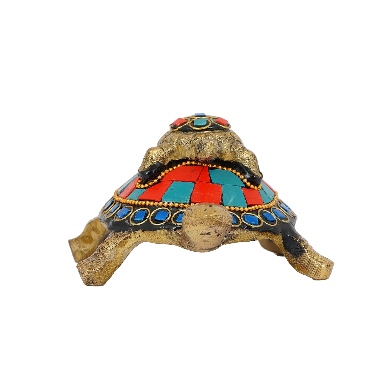 Brass Vastu Fengshui Double Tortoise Kachua Good Lucky Charm Multicolor ...