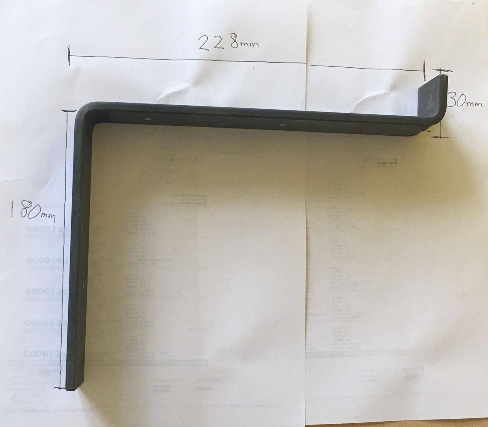 2x Heavy Duty Scaffold Board Brackets. Raw Steel. Rustic. Industrial ...