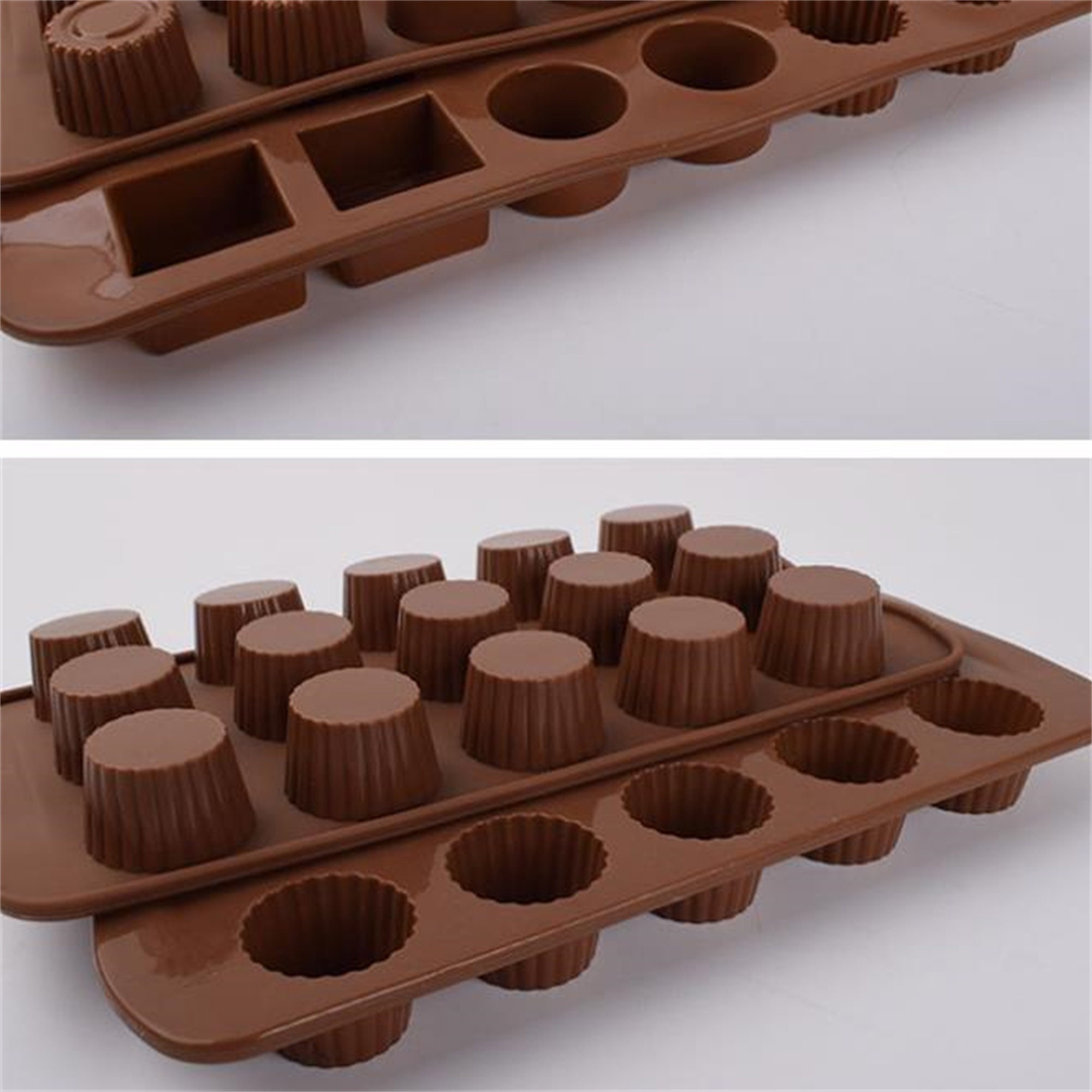 15 Cavity Cup Candy Cake Mold Flexible Silicone Mold for Handmade Soap ...