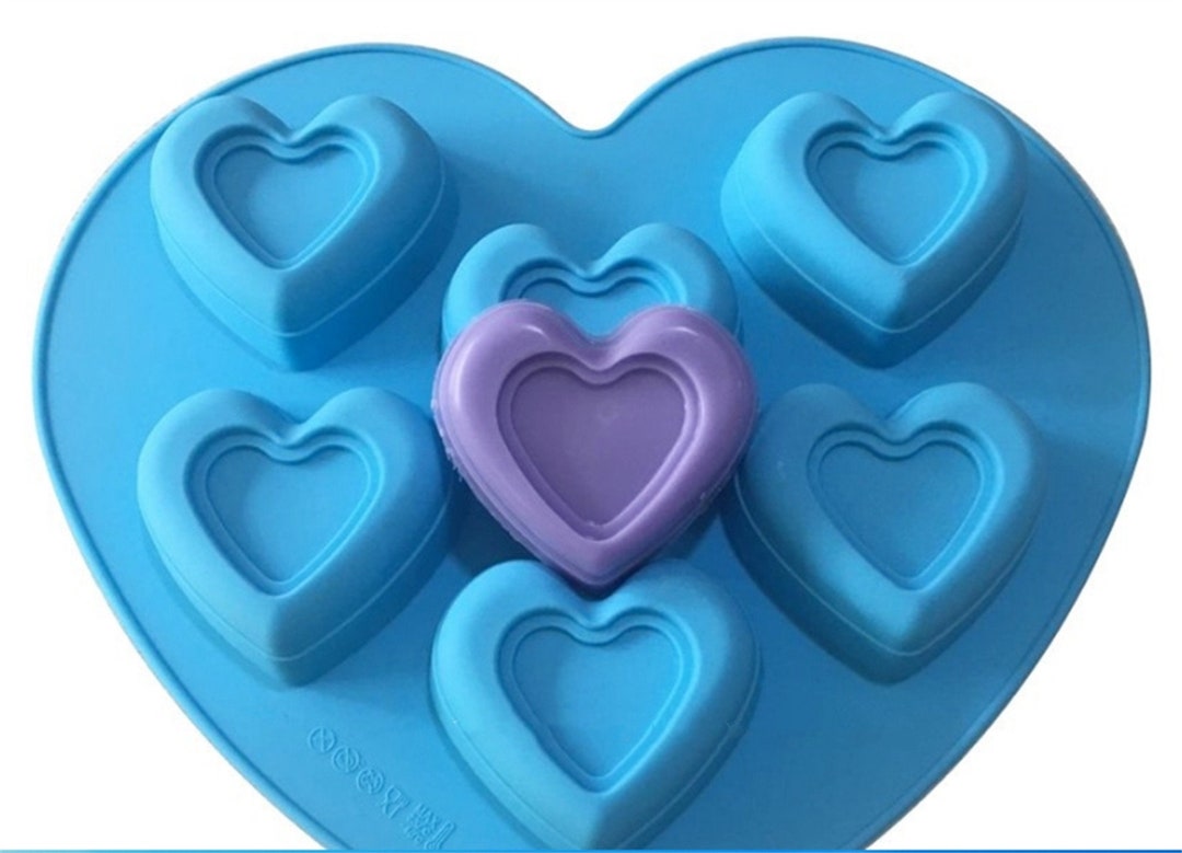 6-heart Ice Tray Ice Mold Flexible Silicone Mold for Handmade - Etsy