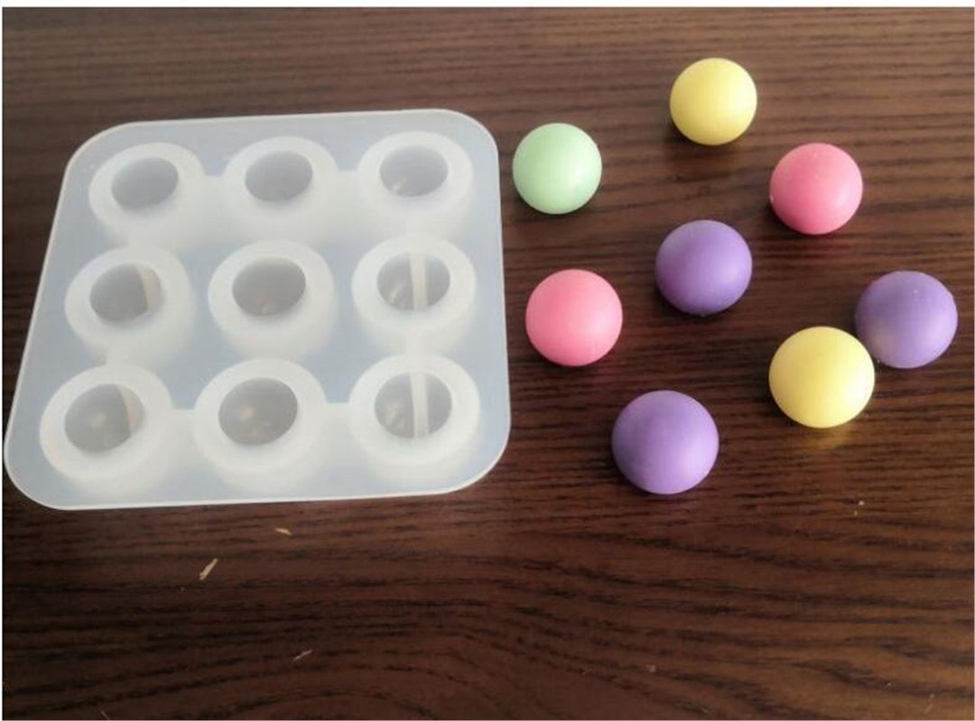9-holes 2.2cm Balls Soap Molds 3d Flexible Silicone Mould - Etsy