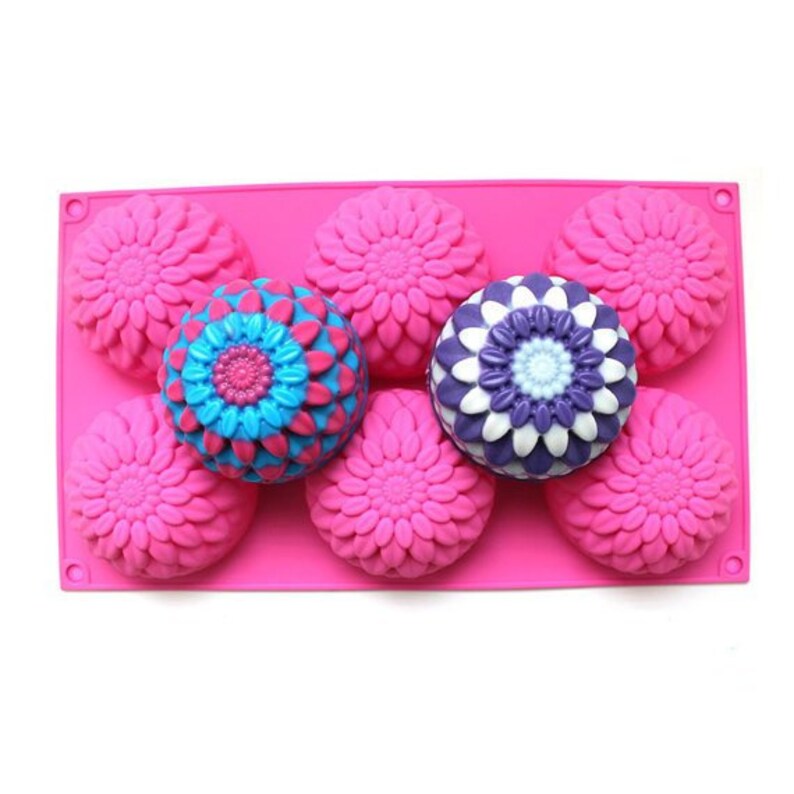 Flower Cake Mold Soap Molds 3d Flexible Silicone Mould Candle - Etsy