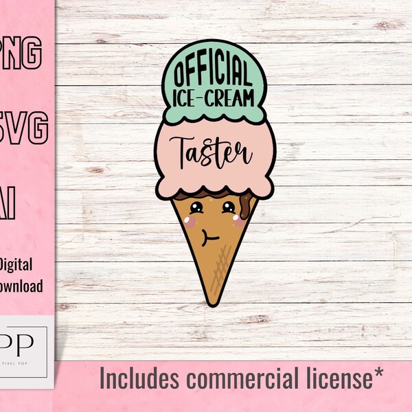 Official Ice Cream Taster Design - Etsy