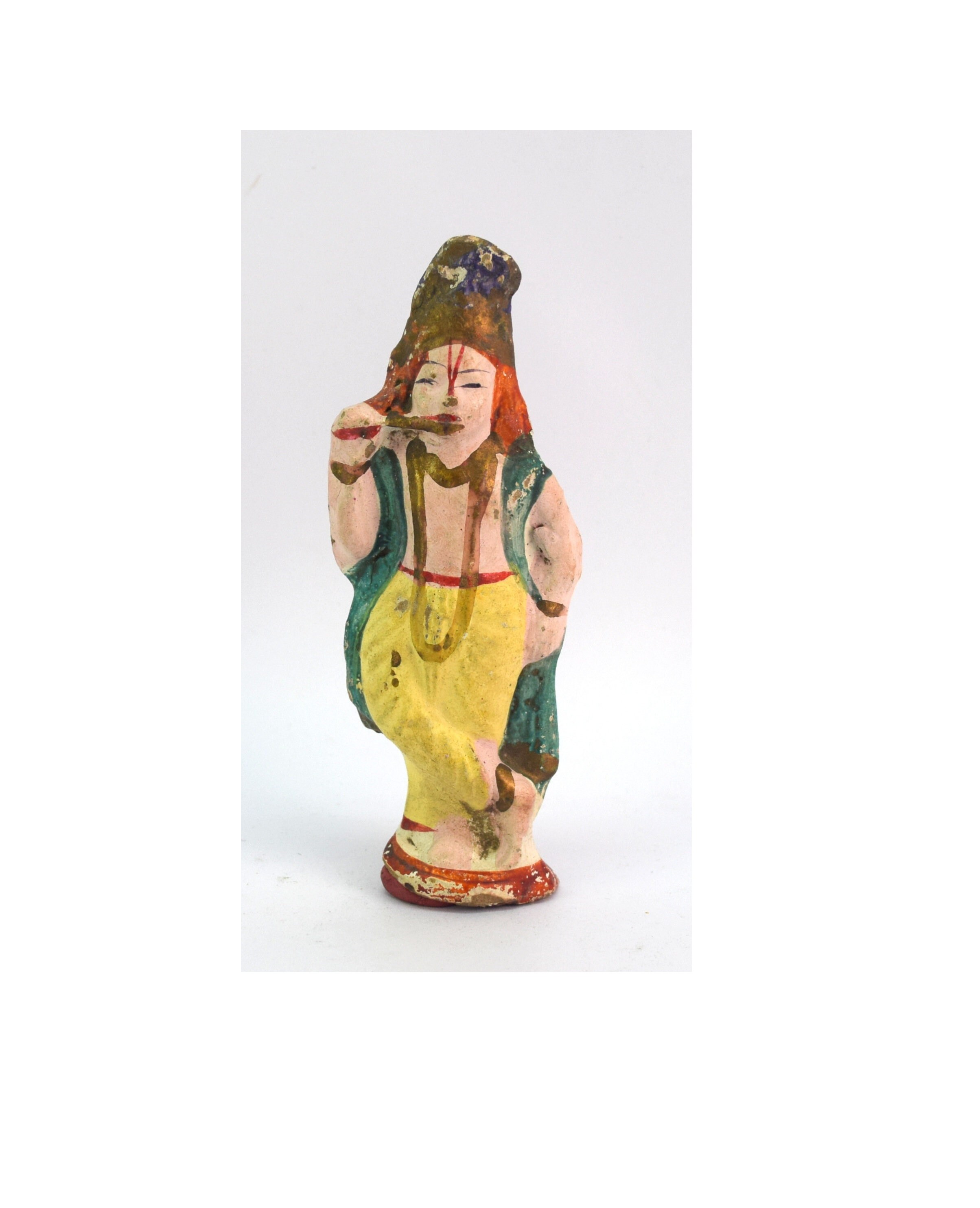 Indian Religious Lord Krishna Figure Playing With Flute Chapel Décor ...