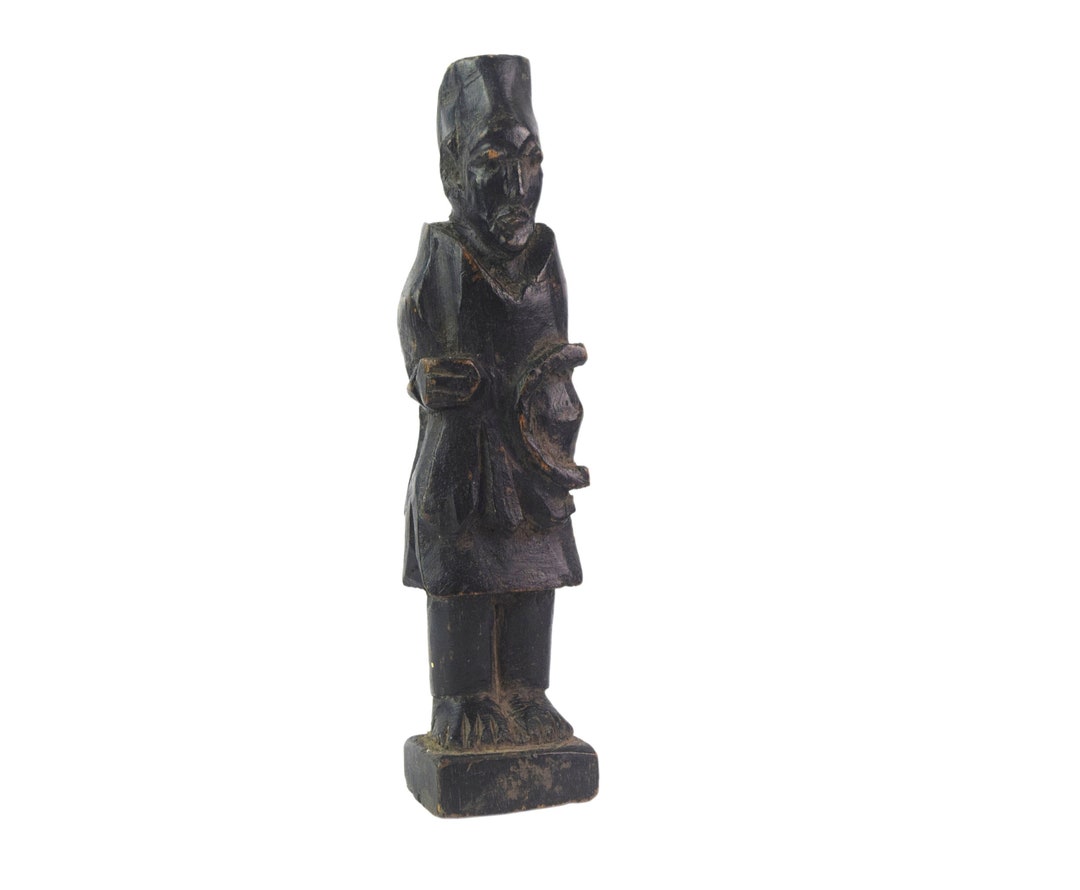 Old Tribal Style Wooden Sculpture Man Figure Antique African Tribal ...