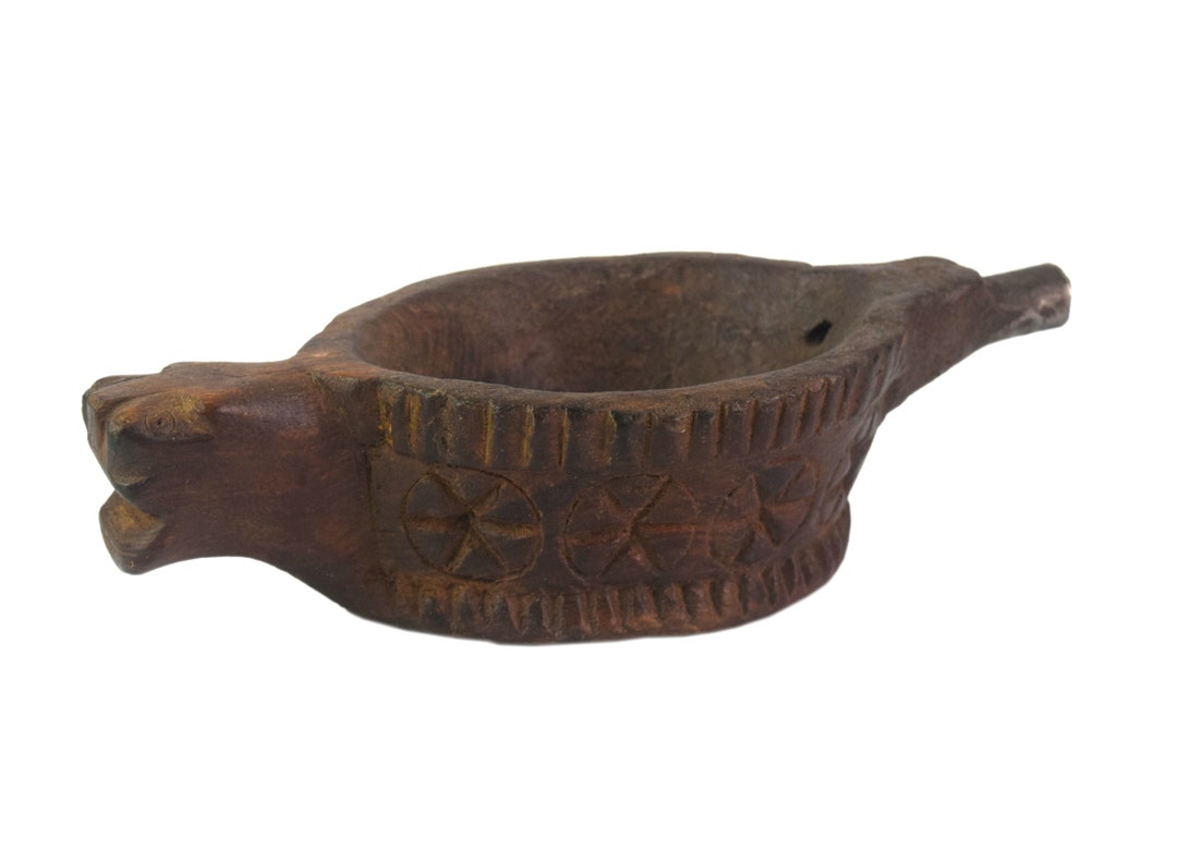 Rare Antique Collectible Wooden Mortar for Grinding Spices Hand Carved ...