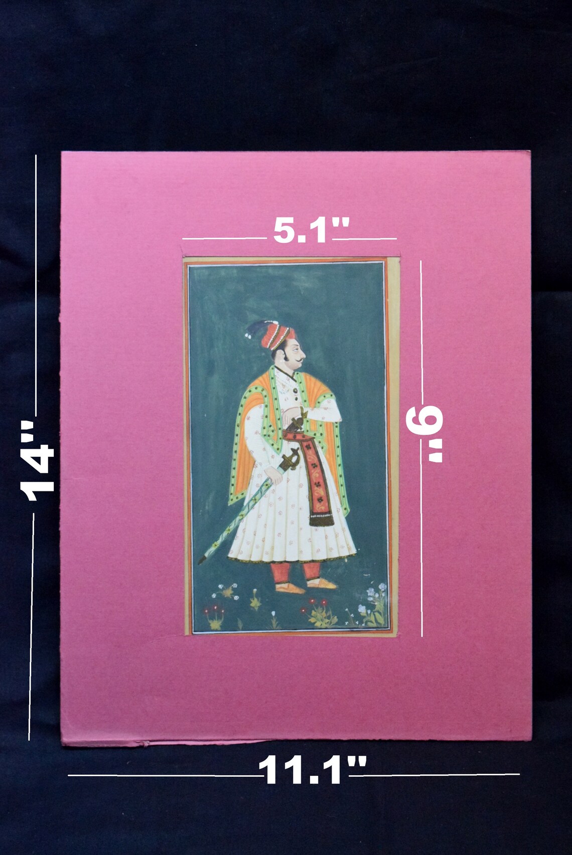 Rare Miniature Painting Indian Hand Painted Fine Decorative - Etsy