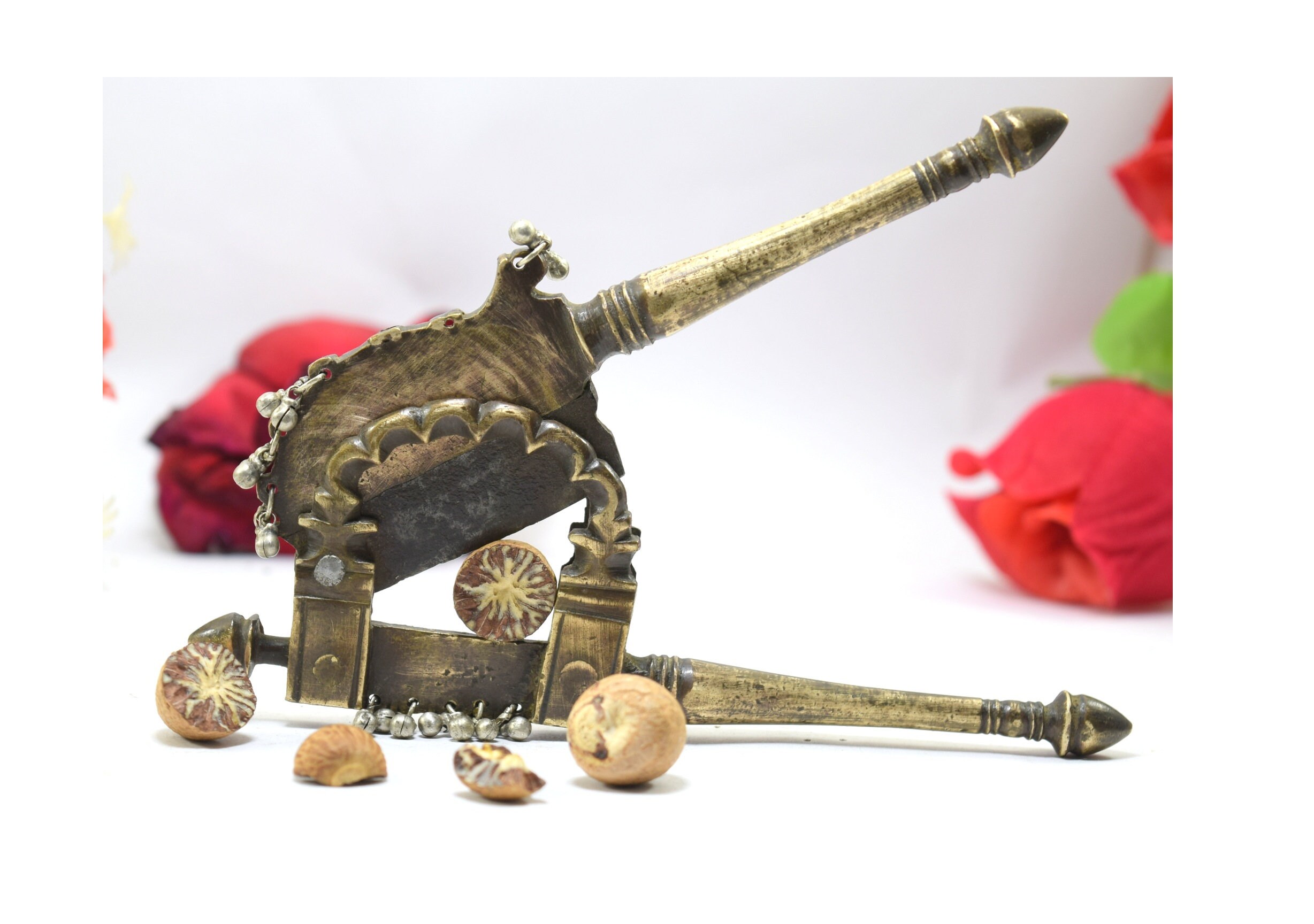 Antique Classic Design Brass Nut Cracker Indian Collectible Silver ...