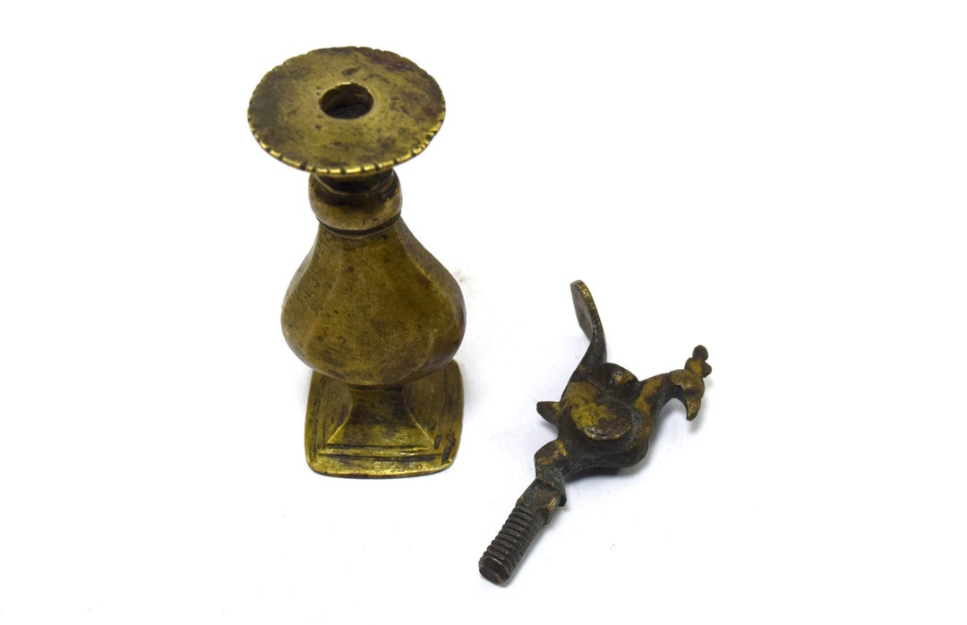 Indian Traditional Brass Surma Dani Collyrium Powder Box Women Eye ...