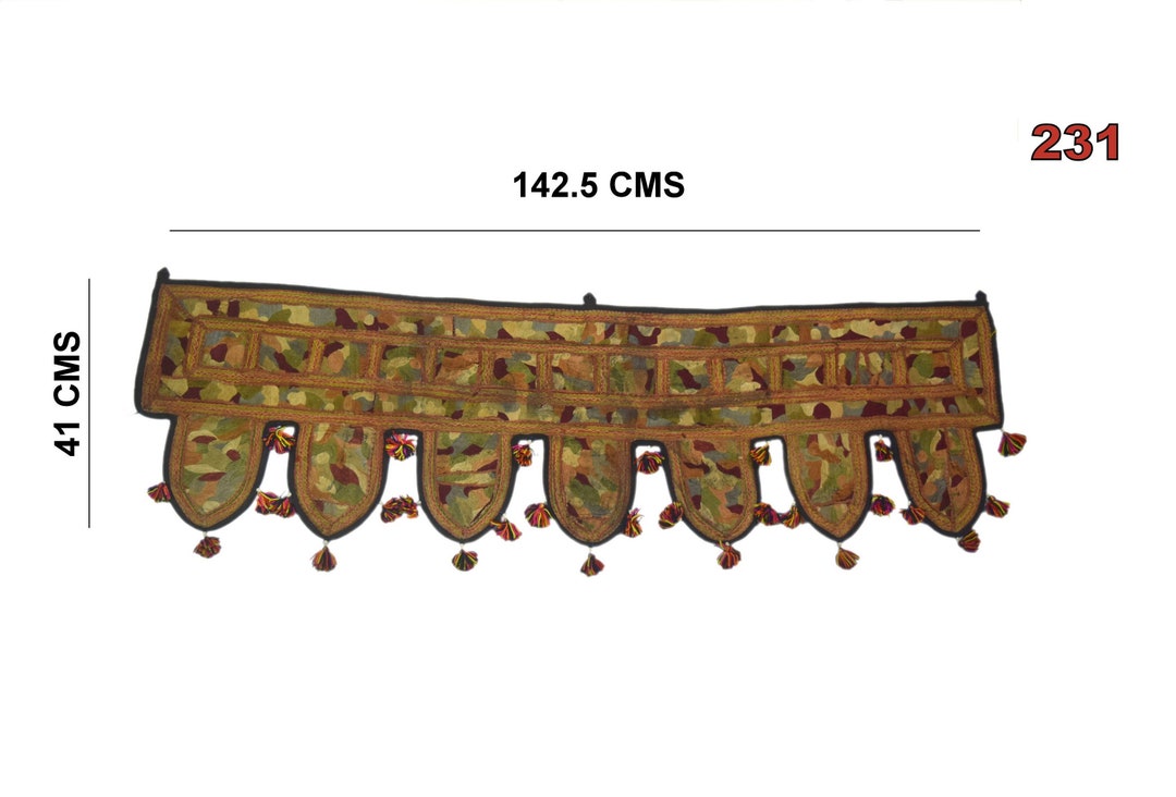 Rajasthani Work Door Valance Tribal Wall Door Hanging Toran Collectible ...