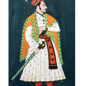 Rare Miniature Painting Indian Hand Painted Fine Decorative Collectible ...