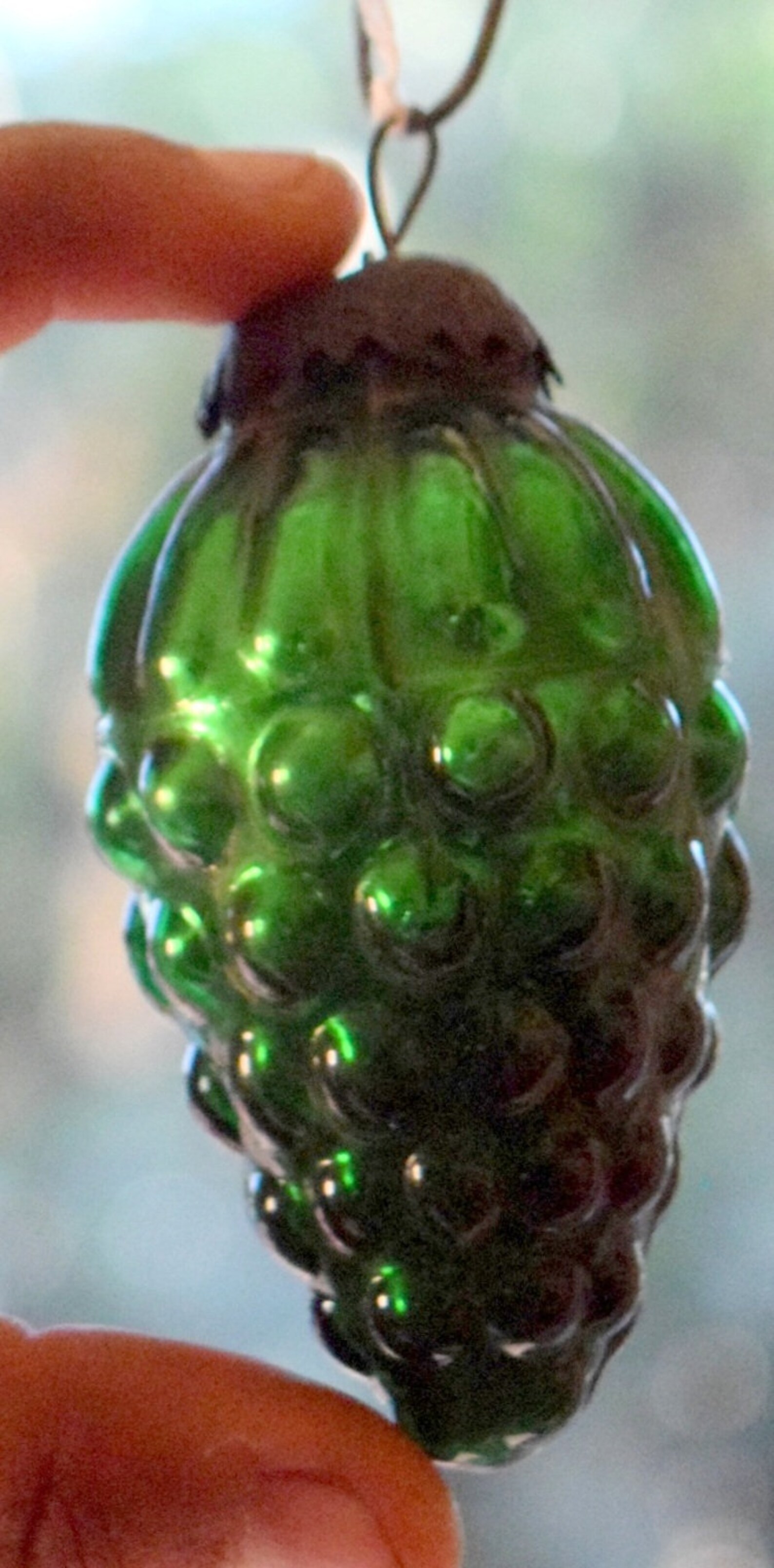 Christmas Tree Ornament Grape Shape Green Kugel Collectible - Etsy