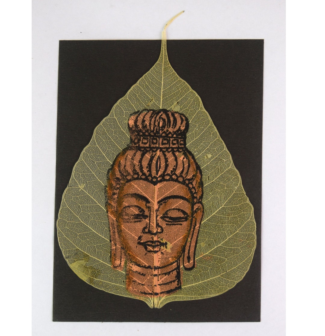 Buddha Original Peepal Tree Dried Leaf Beautiful Hand-made Buddha ...