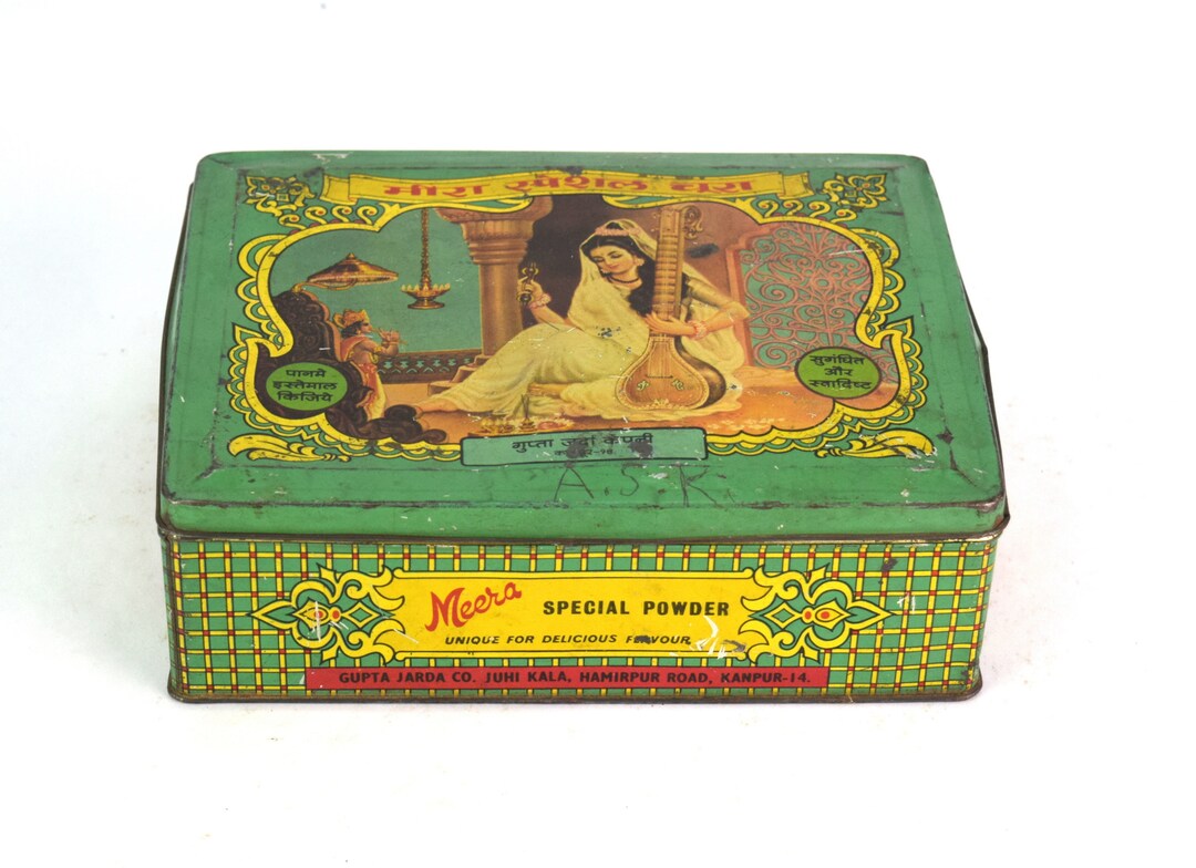 Unique Meera Special Paan Powder Advertisement Empty Tin Box Metal ...