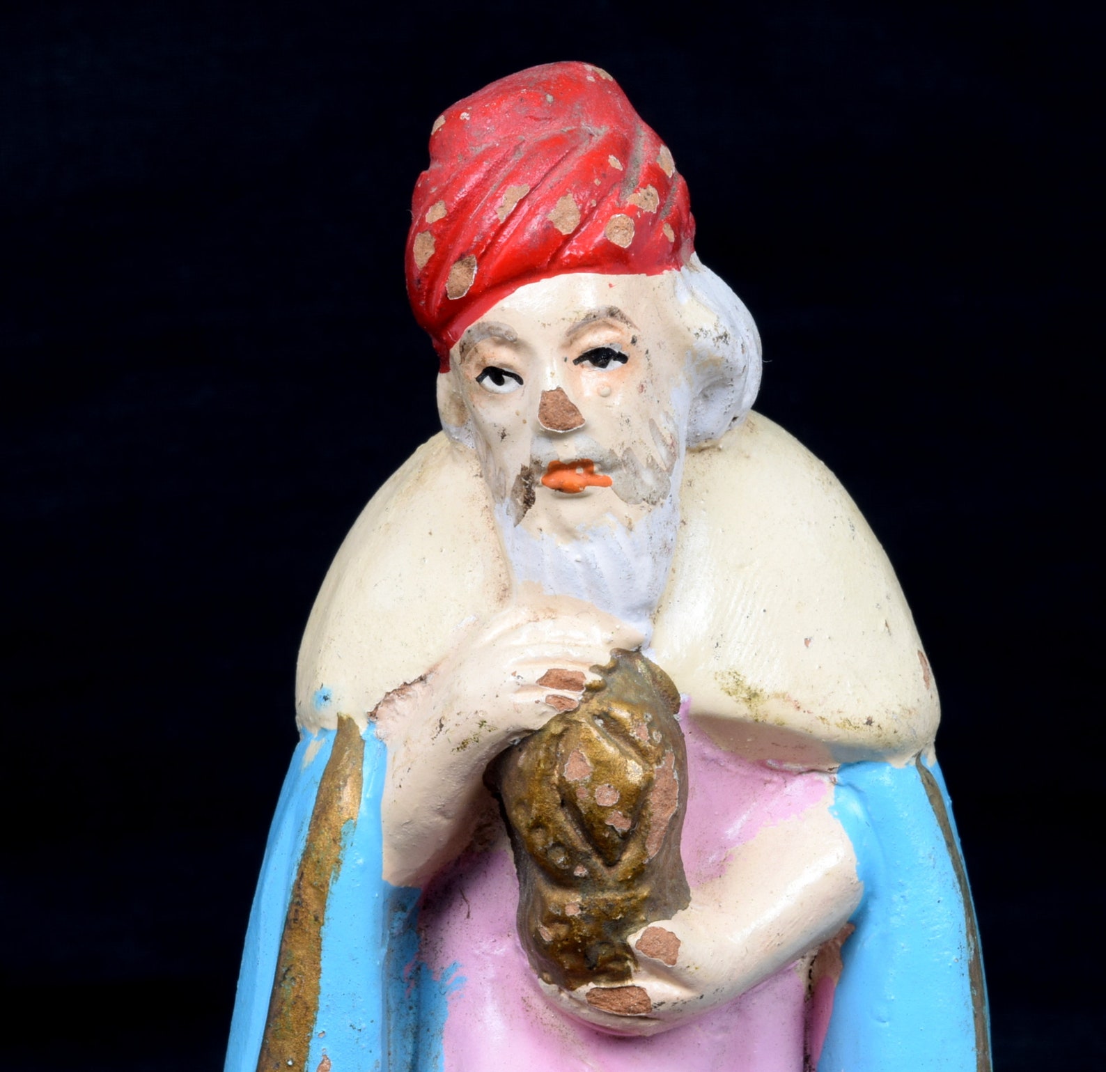 Nice Vintage Decorative Beautiful Figure Of Old Man Clay | Etsy