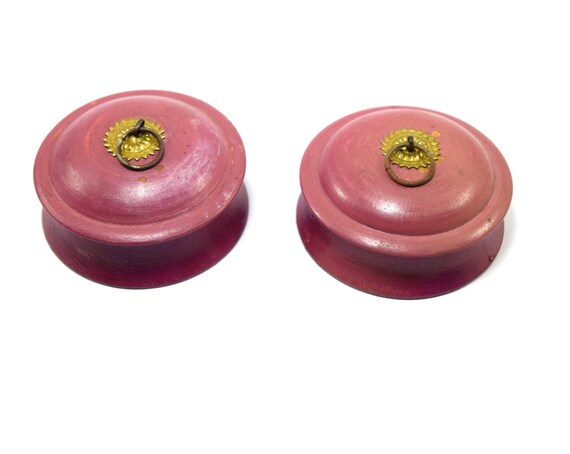 Vintage pair Of Beautiful Kum-kum box Indian Ladies Keepsake | Etsy