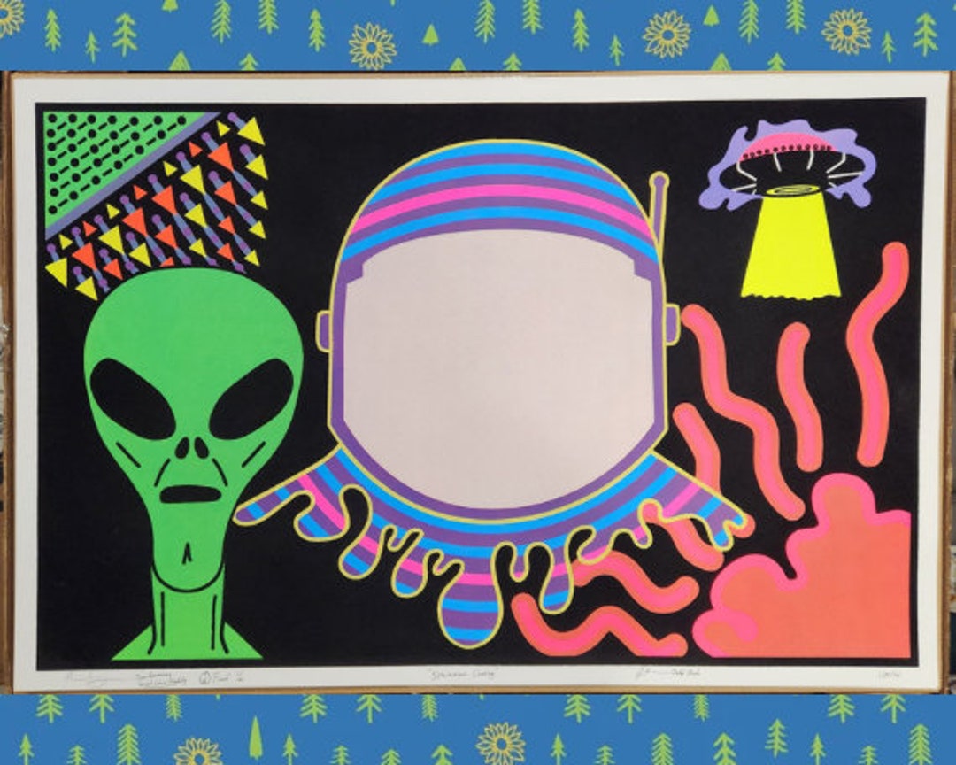 Limited Edition Spaceman & Alien Blacklight Poster first Run 1/250 ...