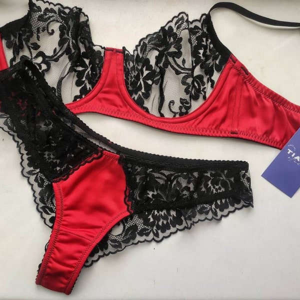 Red Lingerie - Etsy