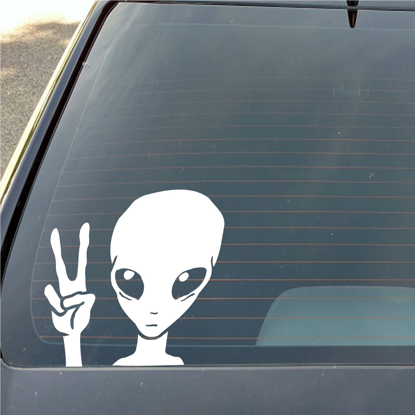 Alien Peace Offering Sign Window Decal Sticker - Etsy