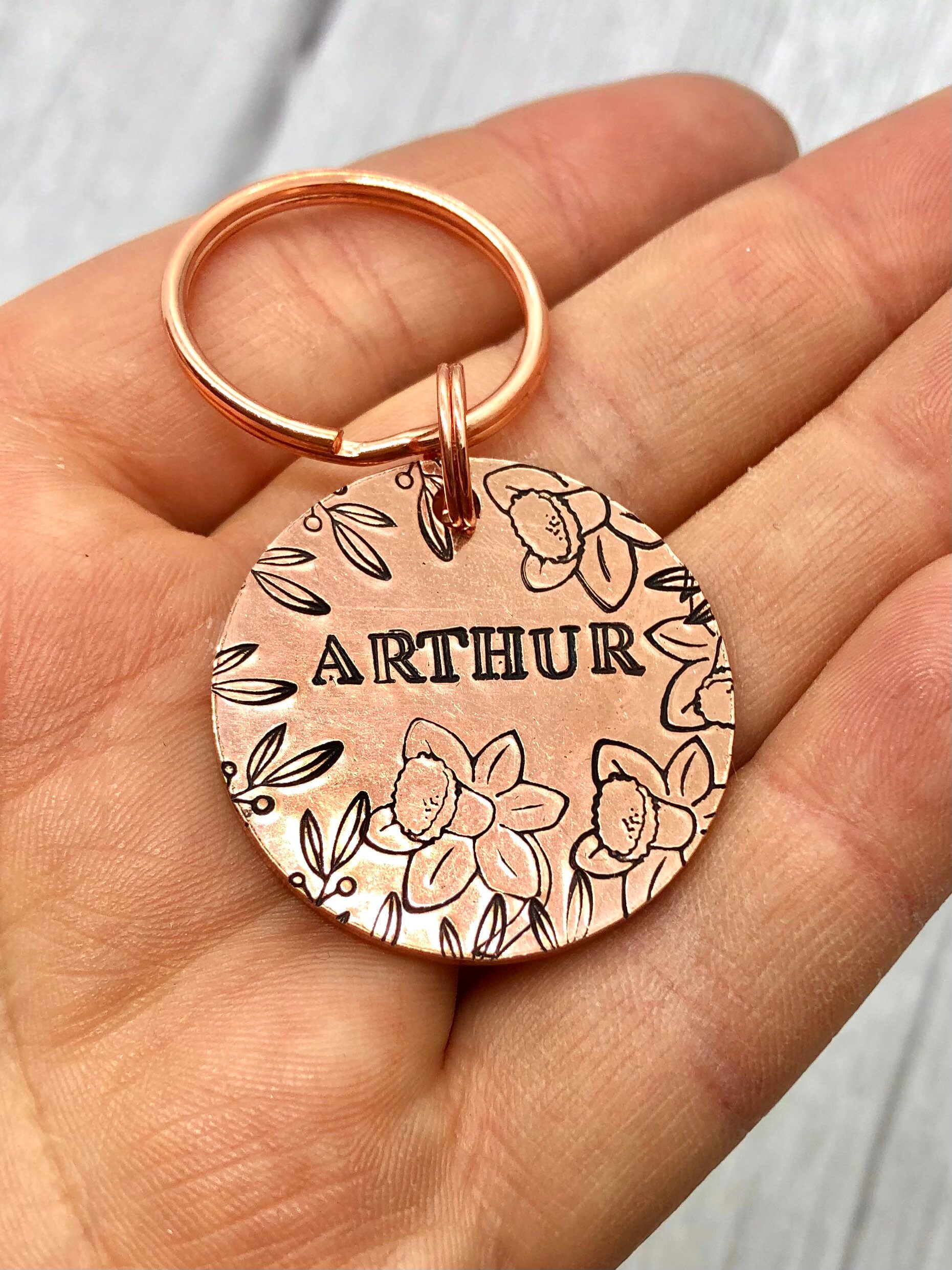 Spring time Personalised Custom charm Handmade stamped | Etsy