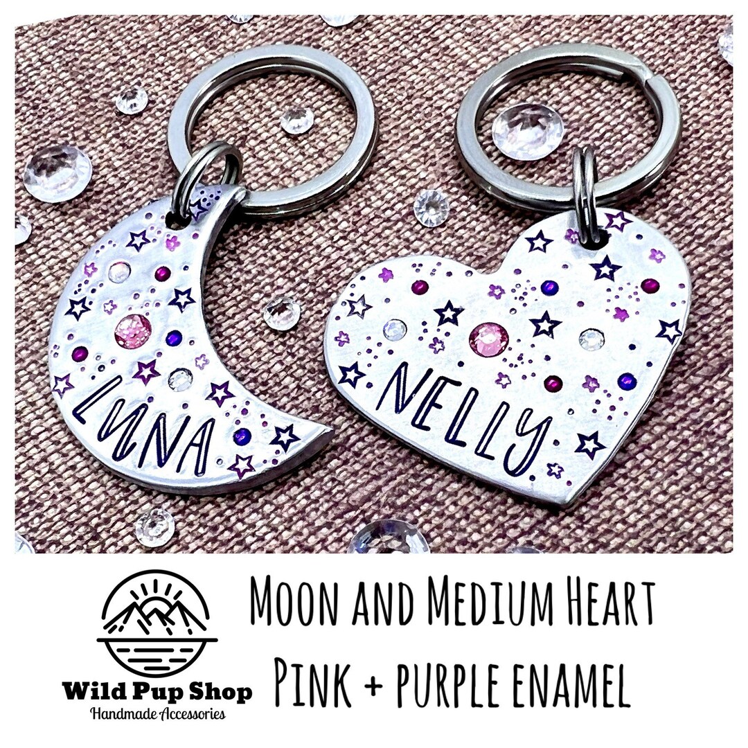 Moon Jewels • Personalised Dog Tag Custom Night Sky Stars Star Galaxy ...