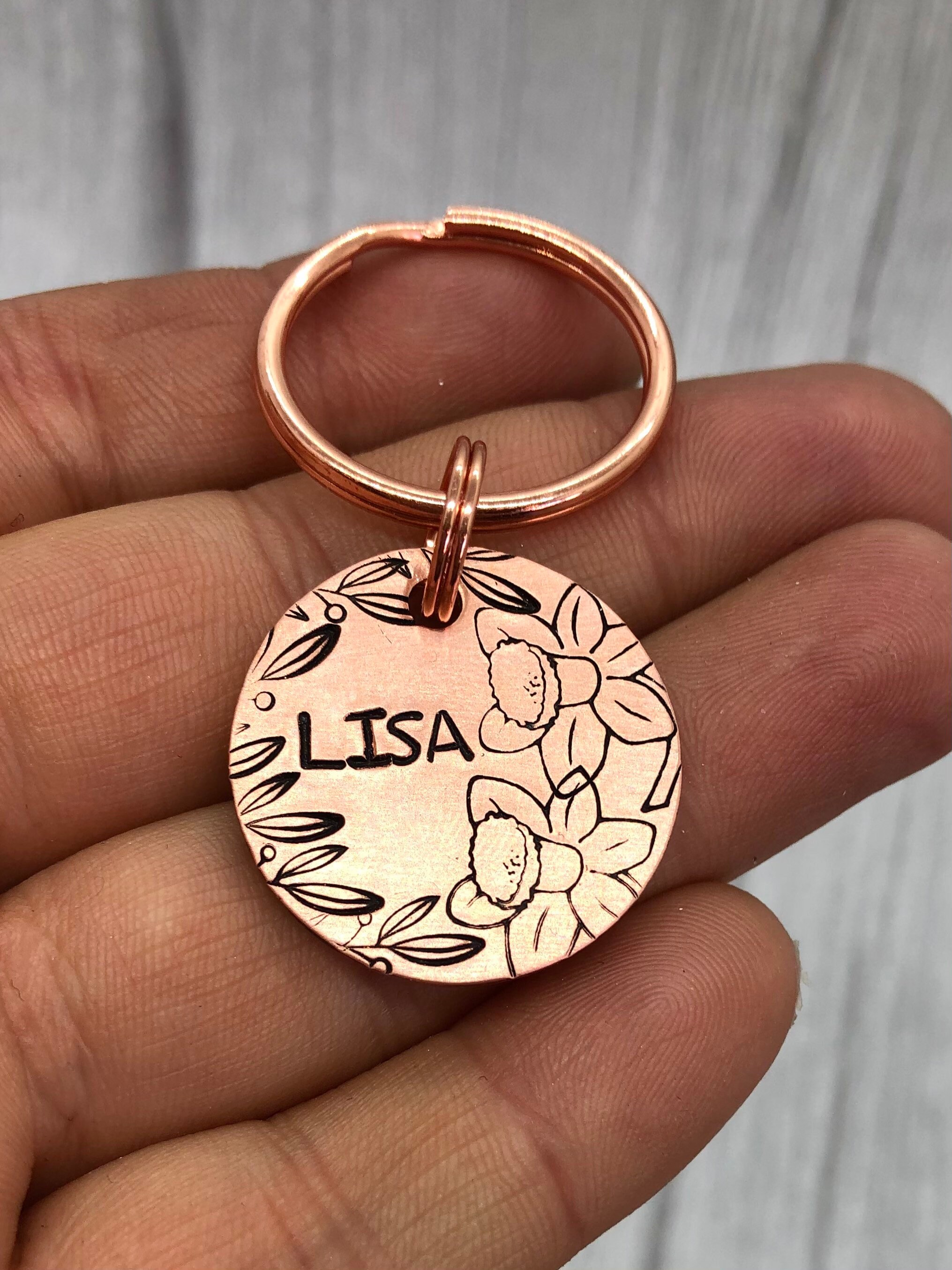 Spring time Personalised Custom charm Handmade stamped | Etsy