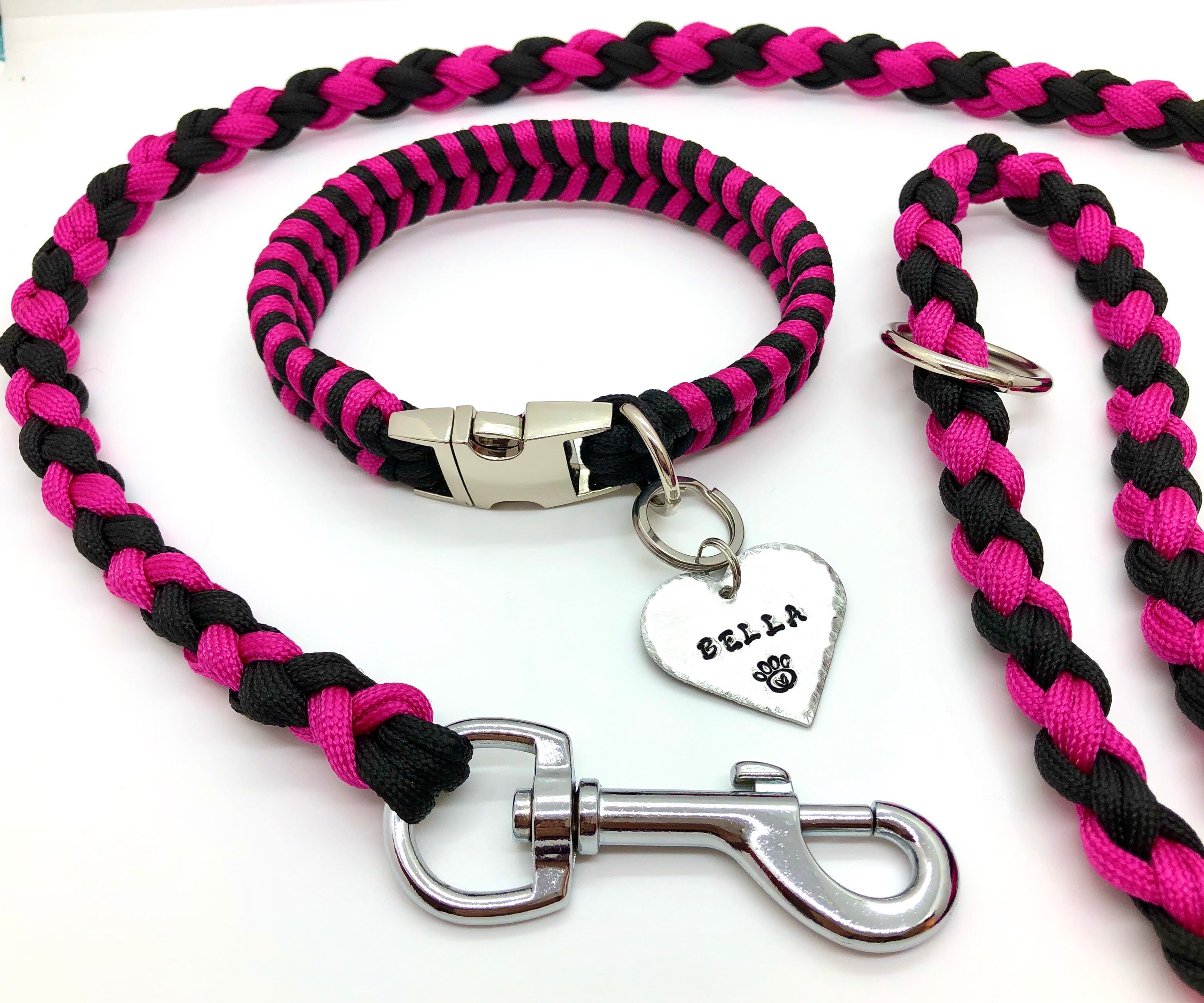 40 Colours Custom Fishtail Paracord Collar Two Colour | Etsy