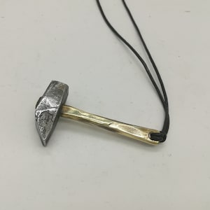 Blacksmith Hammer Pendant/norse/pagan/original Necklace/ Forged Iron ...