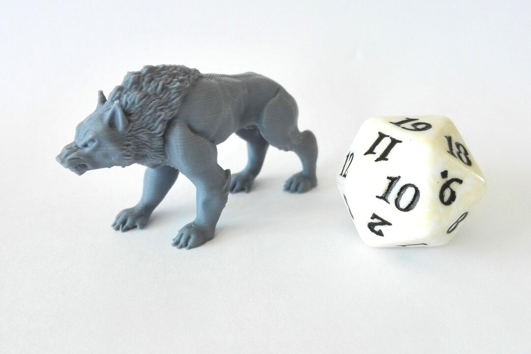 Warg Miniature: 28mm Scale RPG Figurine (unpainted) - Etsy