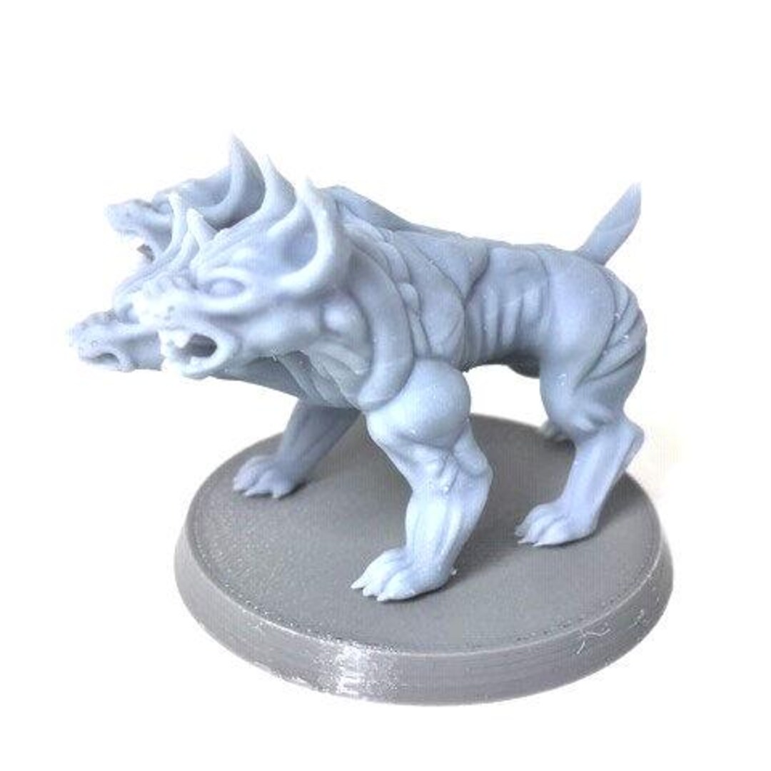 Cerberus Miniature: Unpainted Hell Dog Figurine for D&D, Pathfinder - Etsy