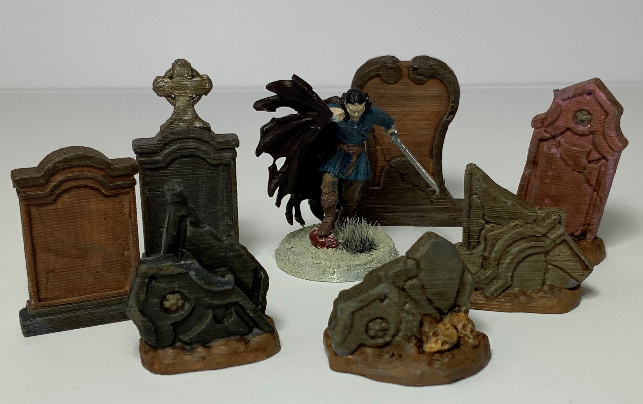 Headstones kit of 8 1:28 RPG Dungeons and Dragons Dnd - Etsy