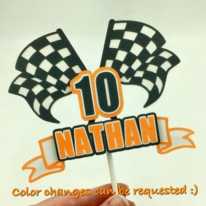 Racing Cake Topper Race Car Cake Topper Checkered Flag Cake - Etsy