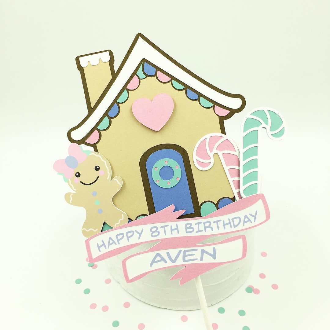 Gingerbread House Cake Topper Gingerbread Party - Etsy