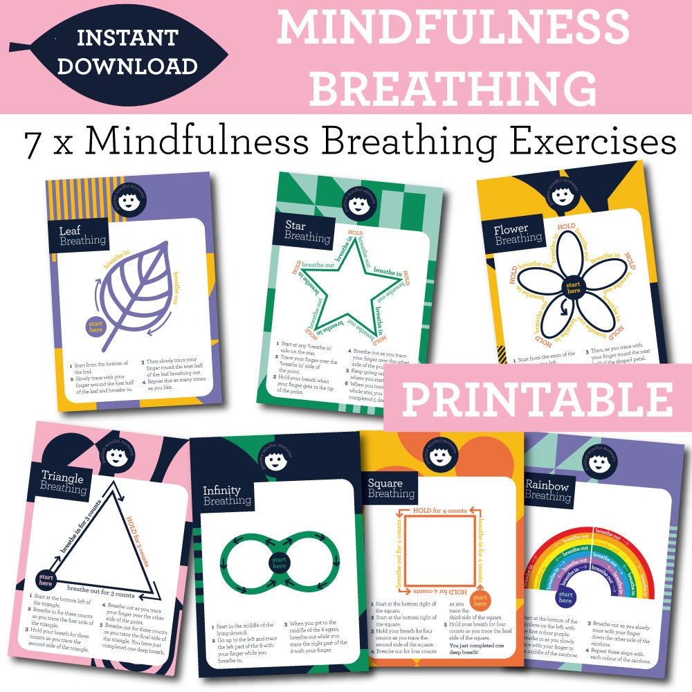 Mindfulness Breathing Cards Mindfulness Breathing Cards for Kids ...