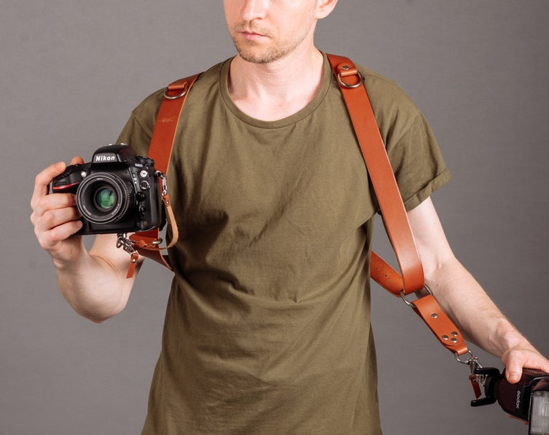 Dual Camera Strap, Leather Camera Harness, Multi Camera Strap ...