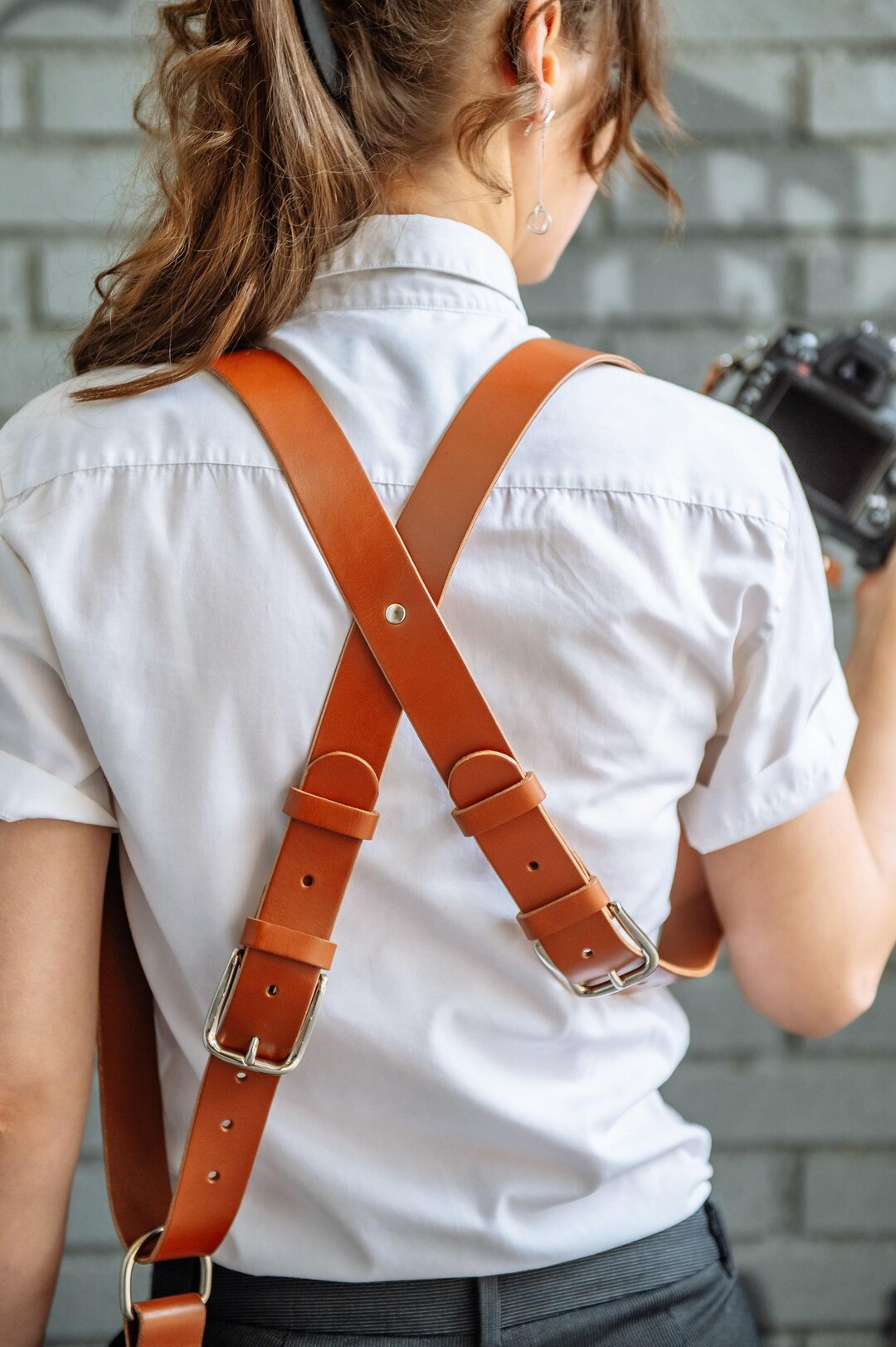 Dual Camera Harness Personalized, Double Shoulder Camera Strap, Dual ...
