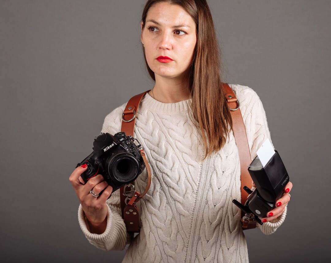 Dual Camera Strap, Leather Camera Harness, Multi Camera Strap ...