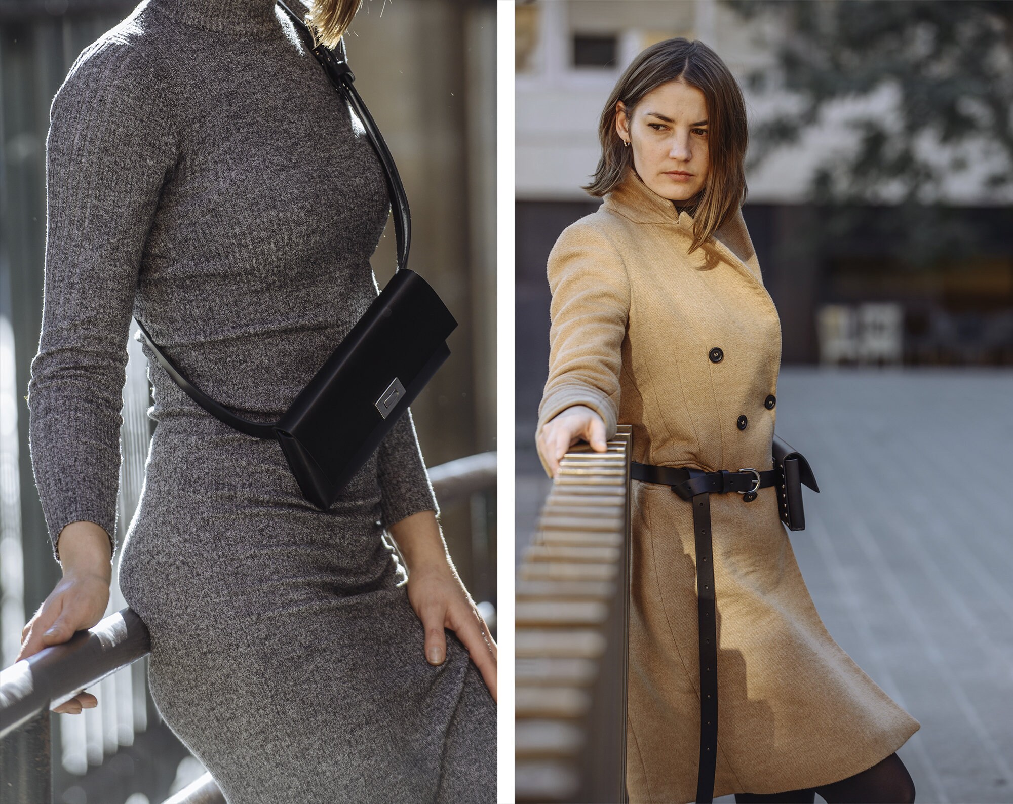 Black Leather Belt Bag | Cross Body Bag | Clutch Bag | Bridesmaid Gift ...